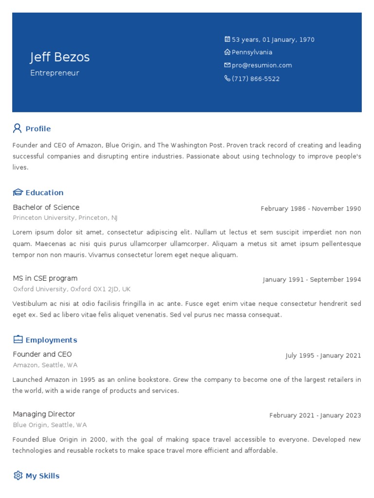 Jeff Bezos: Education and Career Overview | PDF