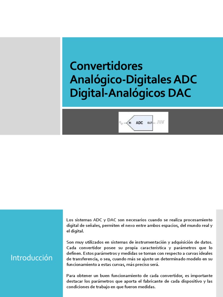ADCs | PDF | Conversor analógico a digital | Señal analoga