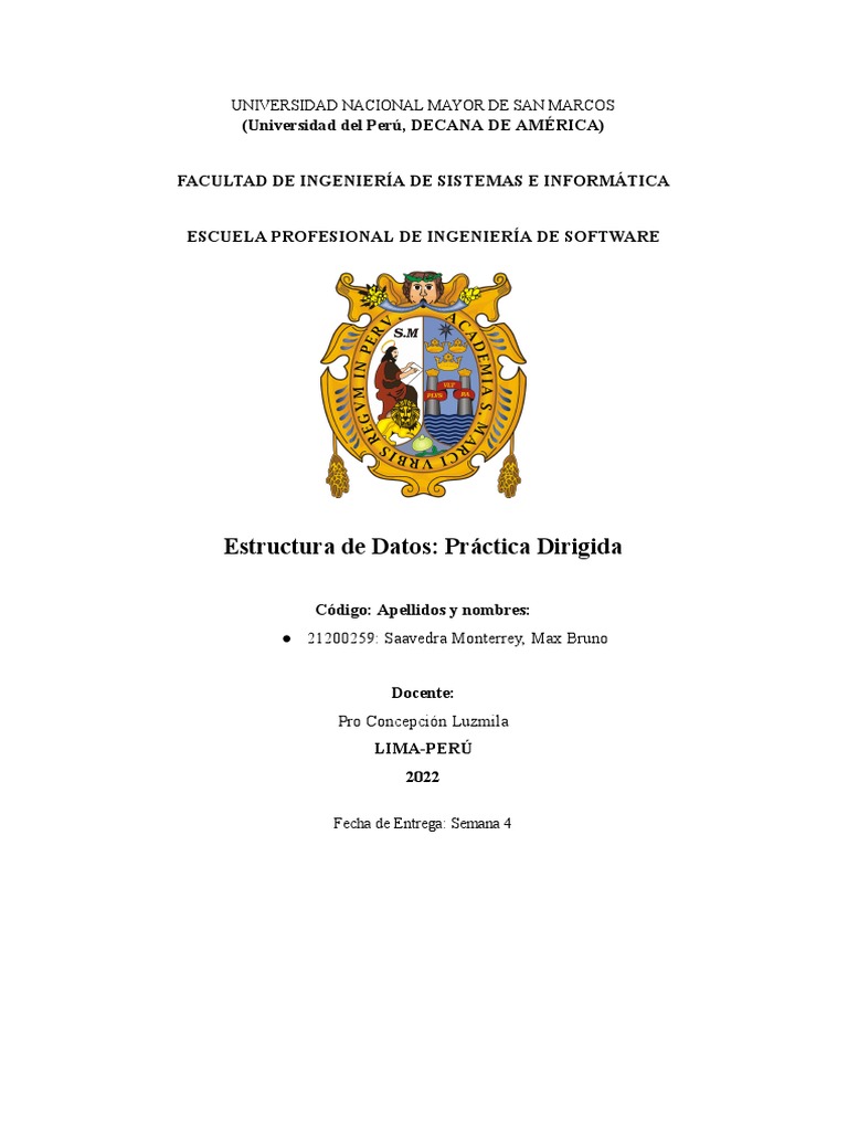 Practica Dirigida Semana 2 | PDF | C ++ | Desarrollo de software Practica Dirigida Semana 2 | PDF | C ++ | Desarrollo de software