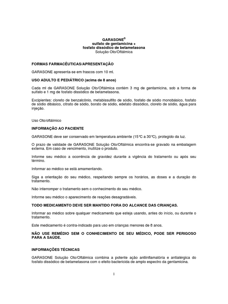 Garasone | PDF | Infecção | Glaucoma