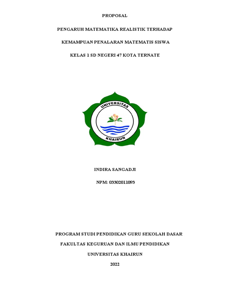Proposal Matematika Realistik | PDF