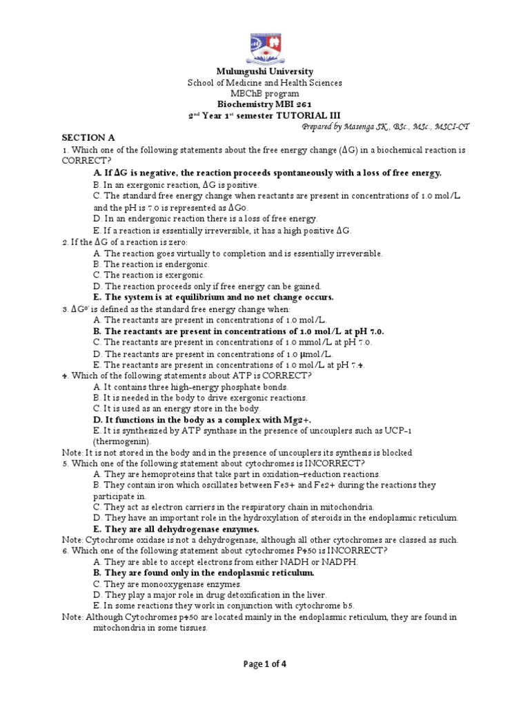 Incorrect Statement on Glycogen Metabolism | PDF | Glycolysis ...