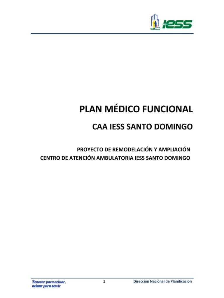 Plan Médico Funcional IESS Santo Domingo | PDF | Hospital | Cirugía