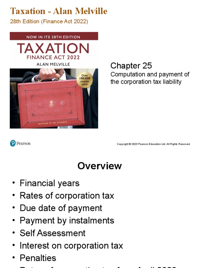 Taxation - Alan Melville: 28th Edition (Finance Act 2022) | PDF
