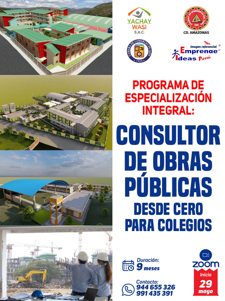 Ochure Programa Integrado Consultor de Obras 29-03-2023 | PDF | Autodesk Revit | Ingeniero civil