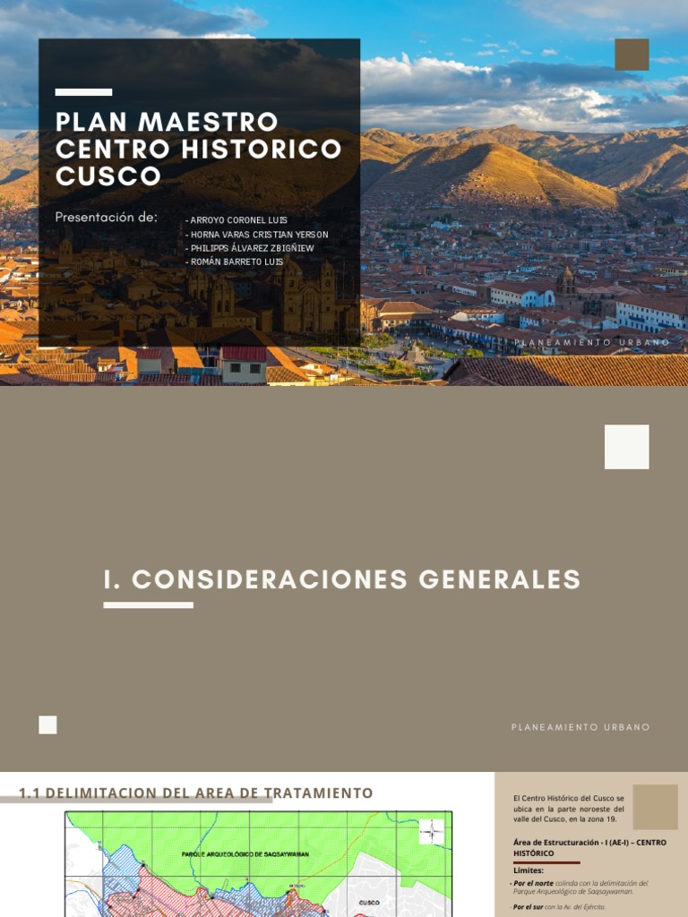 Plan Maestro Centro Historico Cusco | PDF | Calle | Turismo