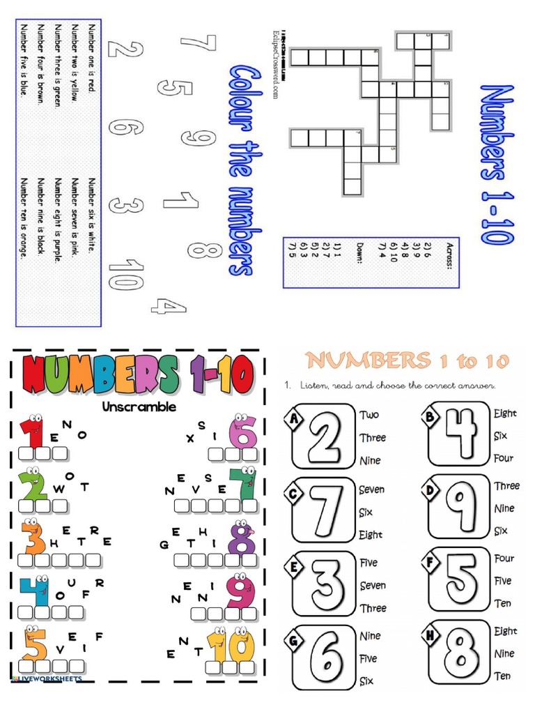 Numbers Worksheet | PDF