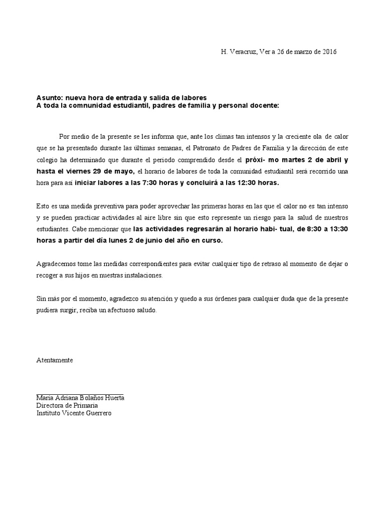 Ejemplo Carta Circular | PDF