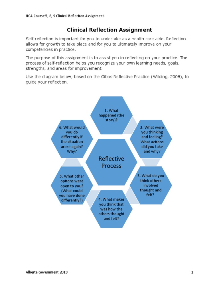 Clinical Reflection Assignment Guide | PDF | Thought | Learning