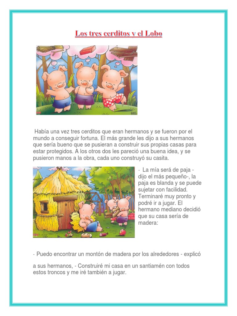 Los Tres Cerditos y El Lobo | PDF