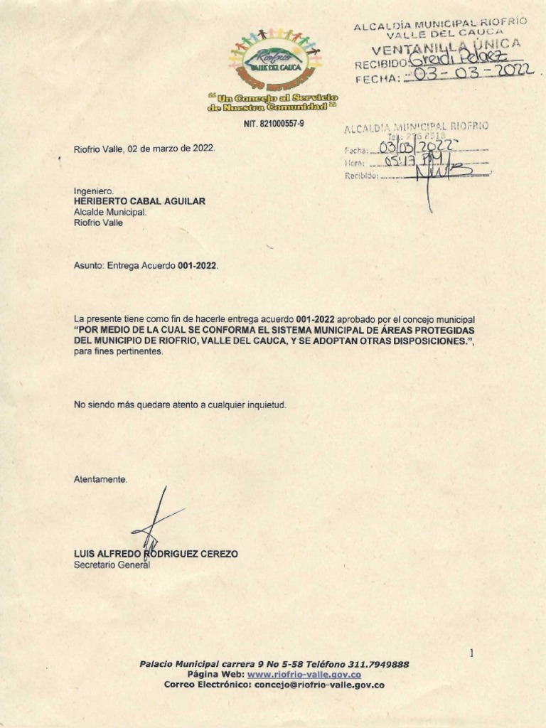 Acuerdo 001 2022 | PDF