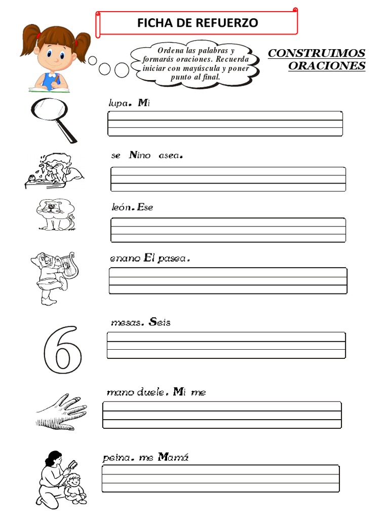 Oraciones con la letra N para niños | PDF