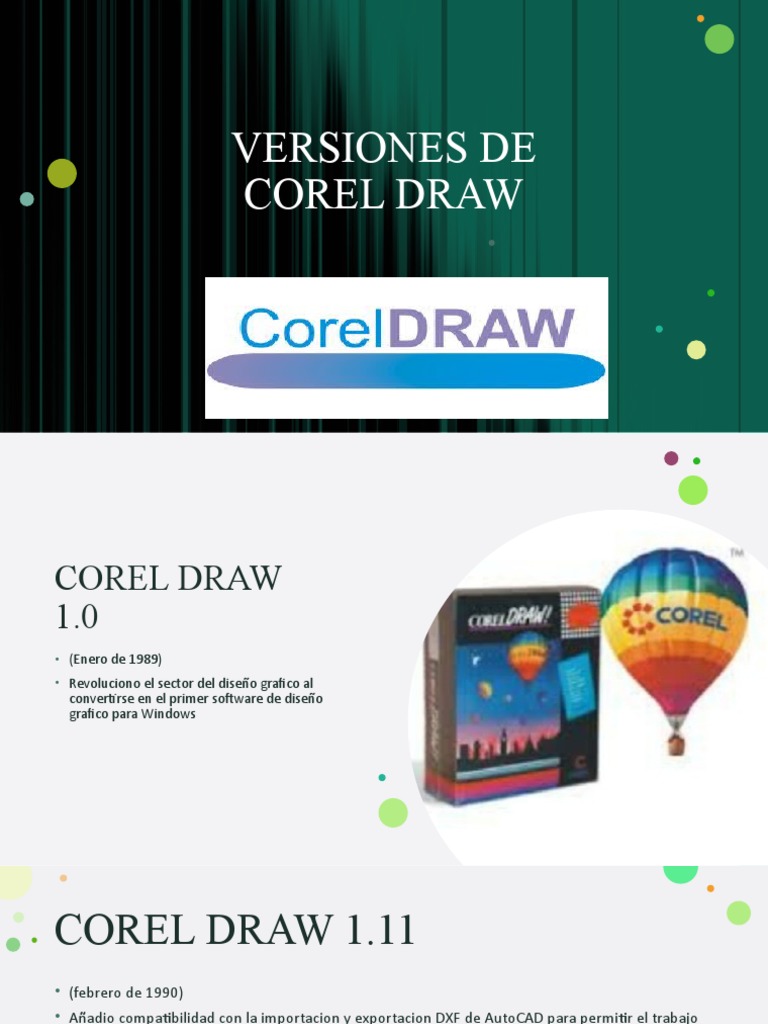 Corel Draw (Versiones) | PDF | Diseño gráfico | Archivo de computadora