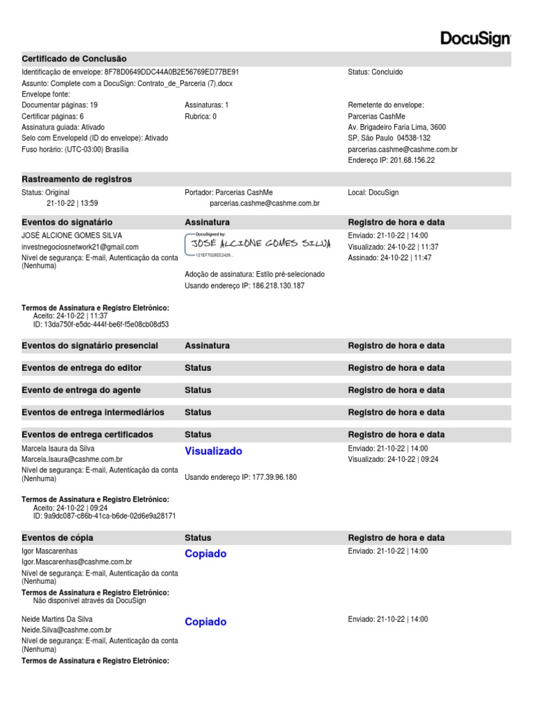 Certificado Da DocuSign | PDF | Microsoft Windows | Safari (navegador ...