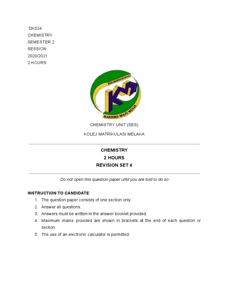 Revision Set 4 DK024 20202021 | PDF