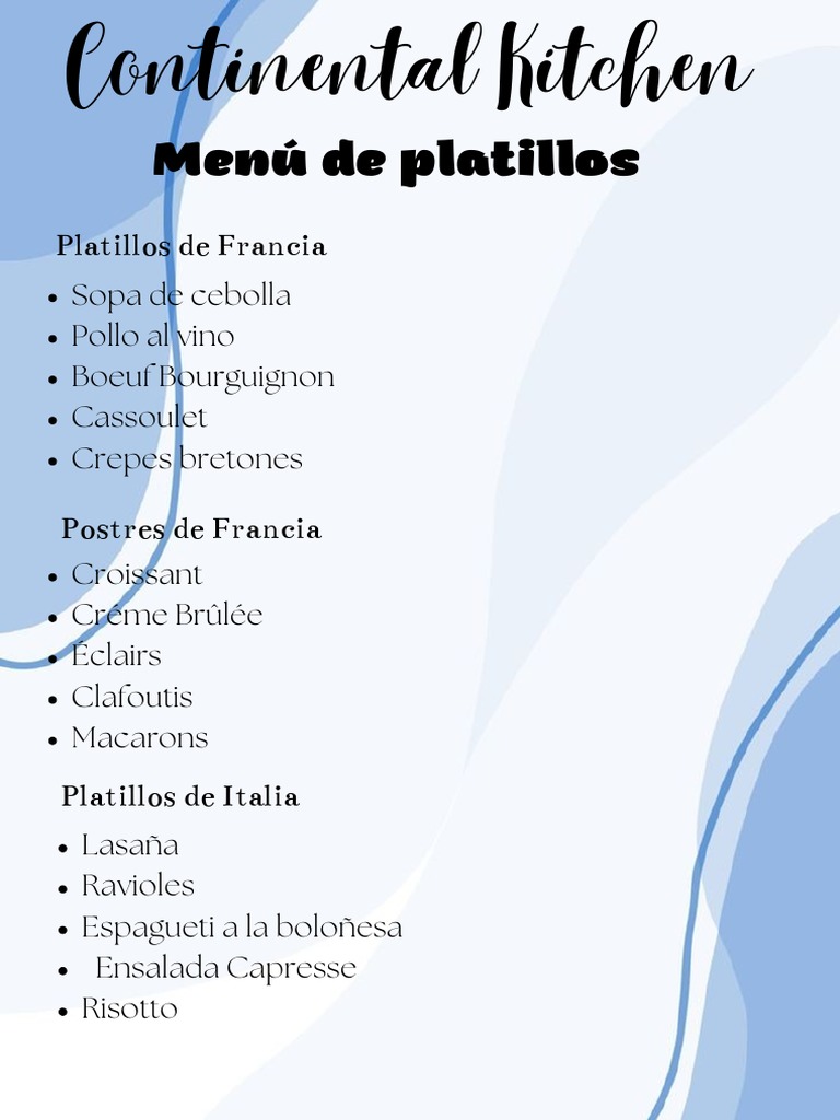 Continental Kitchen | PDF