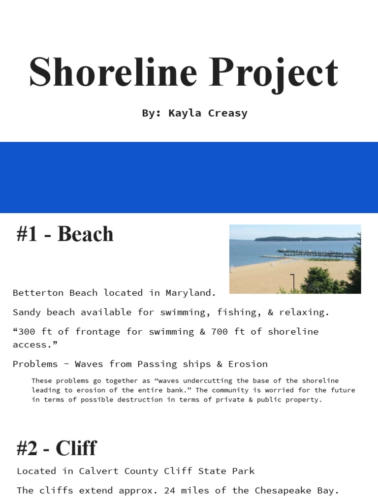 Shoreline Project Creasy | PDF | Erosion | Beach