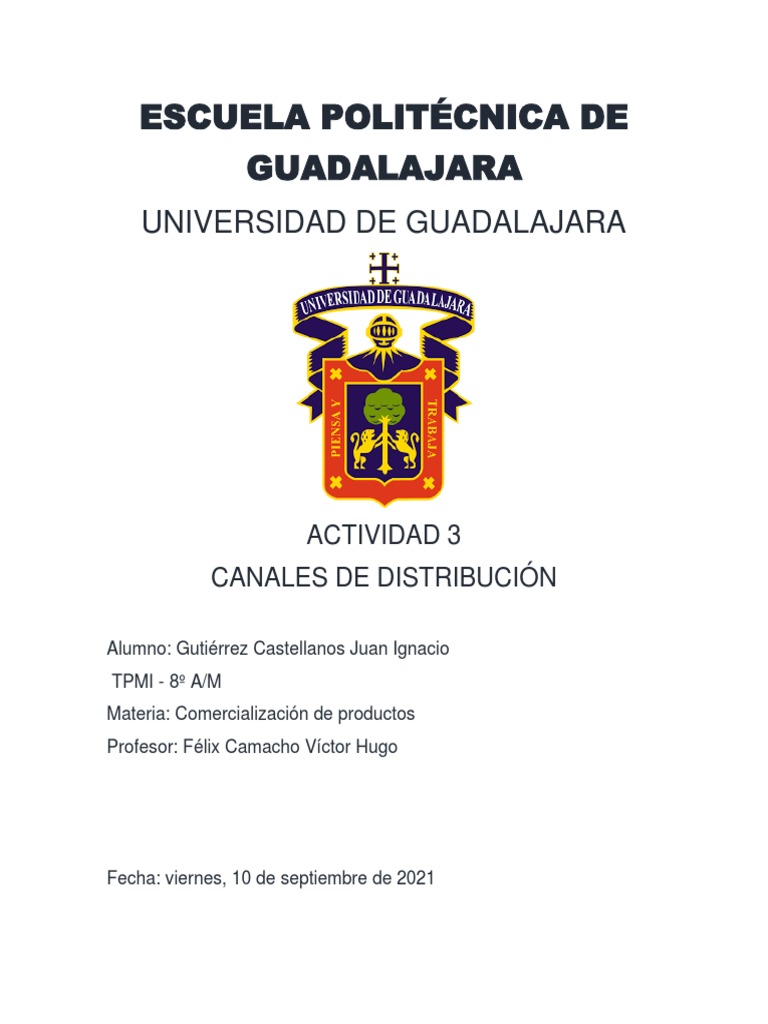Actividad3 - CANALES DE DISTRIBUCIÓN - Gutiérrez - Castellanos - 10092021 | PDF | Al por menor ...