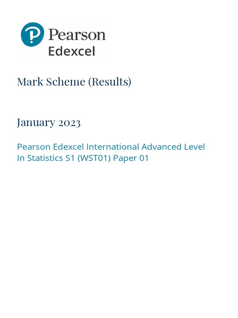 Mark Scheme (Results) January 2023: Pearson Edexcel International ...