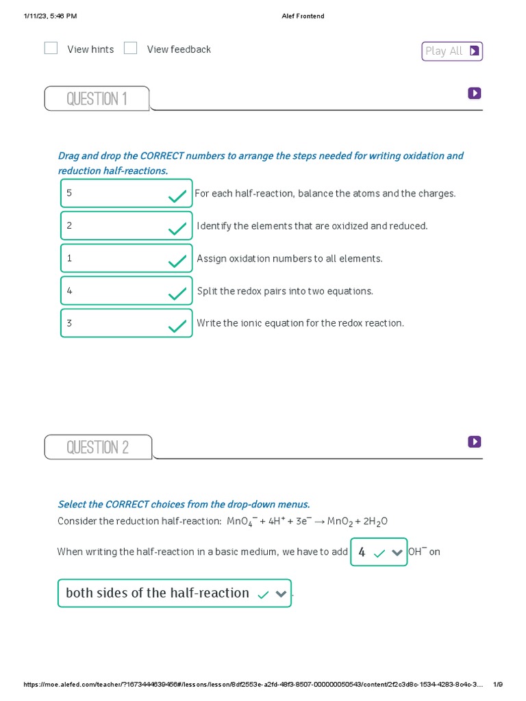 Balancing Redox Reactions Guide | PDF