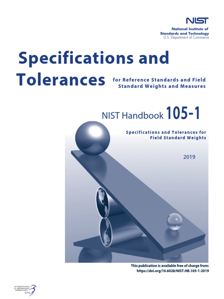 NIST Handbook 105-1 | PDF