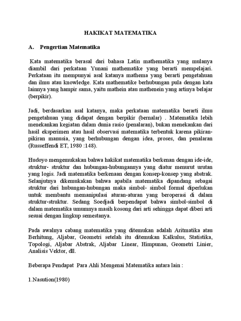 MATEMATIKA | PDF | Sains & Matematika