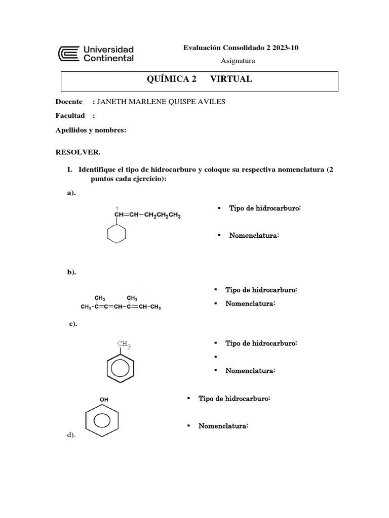 Evaluación Consolidado 2 2023 - Virtual | PDF