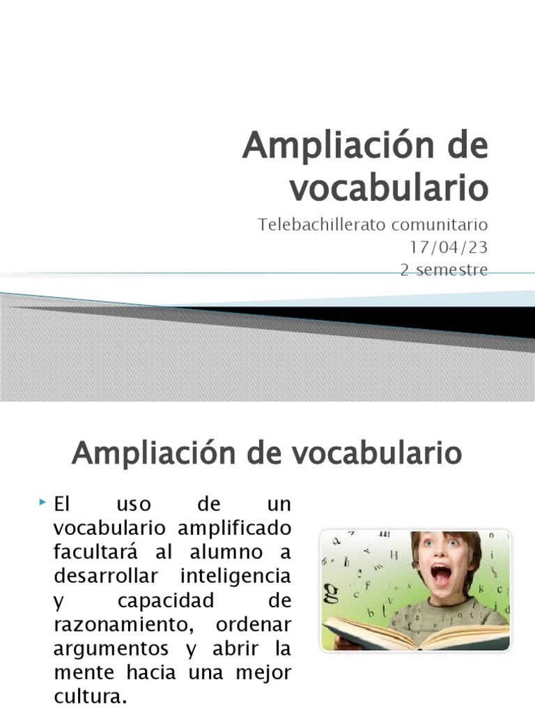Ampliación de Vocabulario Text de Examen | PDF | Ciencias sociales ...
