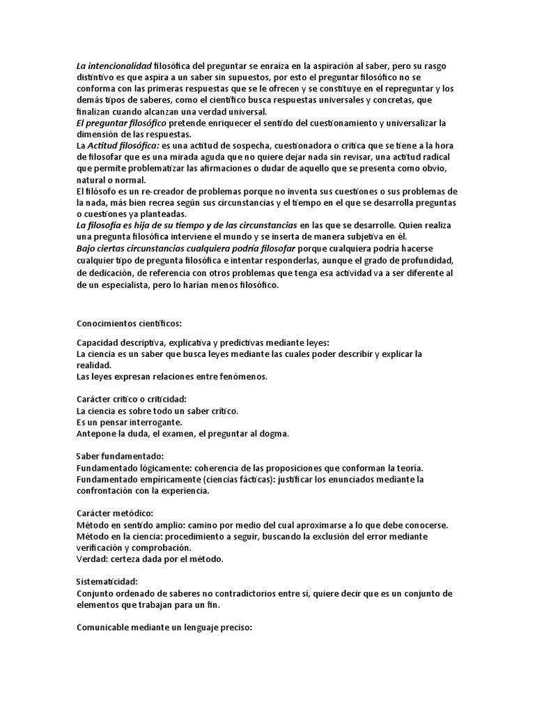 La Intencionalidad Filosófica Del Preguntar Se Enraíza en La Aspiración ...