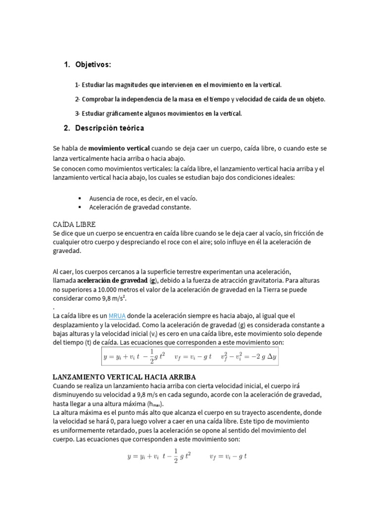 Lab. 5 de física | PDF | Fuerza | Gravedad