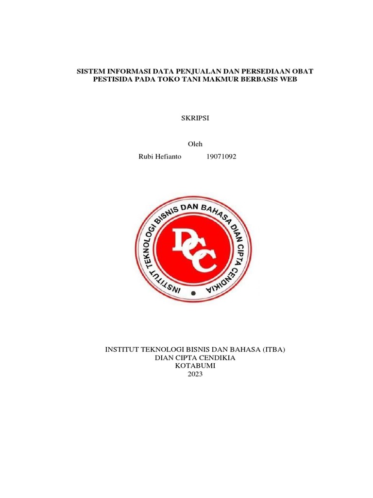 Sistem Informasi Toko Tani Makmur | PDF | Bisnis | Komputer