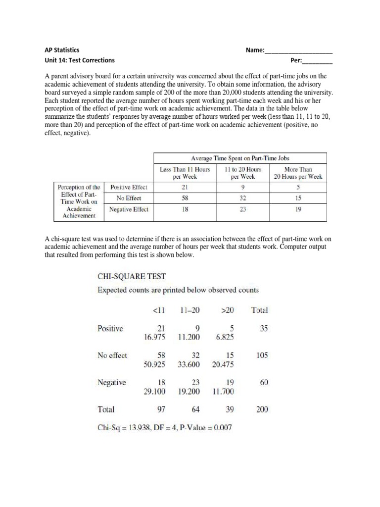 CH 14 Test Corrections | PDF | Career & Growth