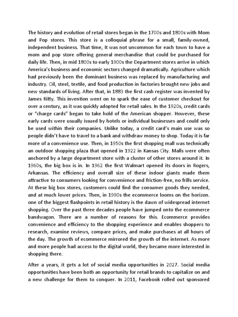 The History and Evolution of Retail Stores Began in The 1700s and 1800s ...