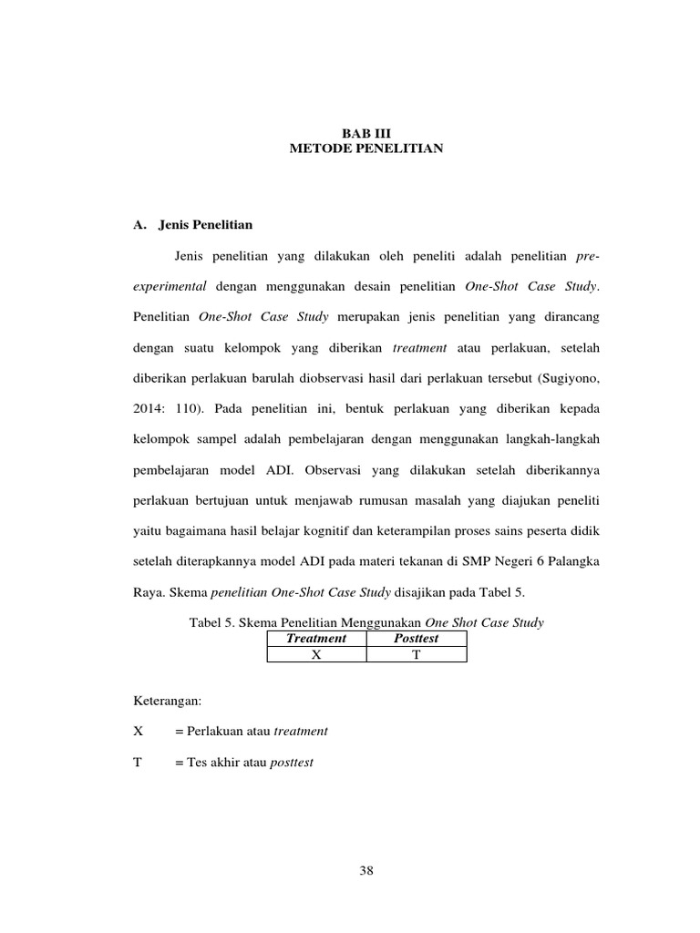 Penelitian Pre-Eksperimental Model ADI | PDF | Sains & Matematika