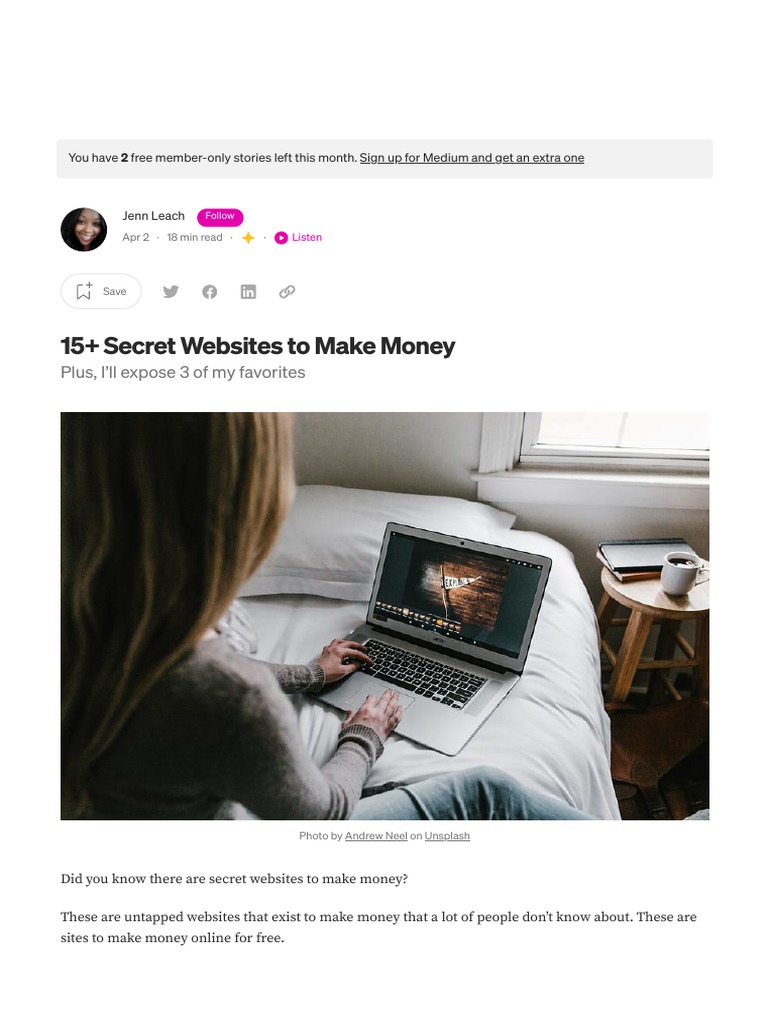 15+ Secret Websites To Make Money: Plus, I'll Expose 3 of My Favorites ...