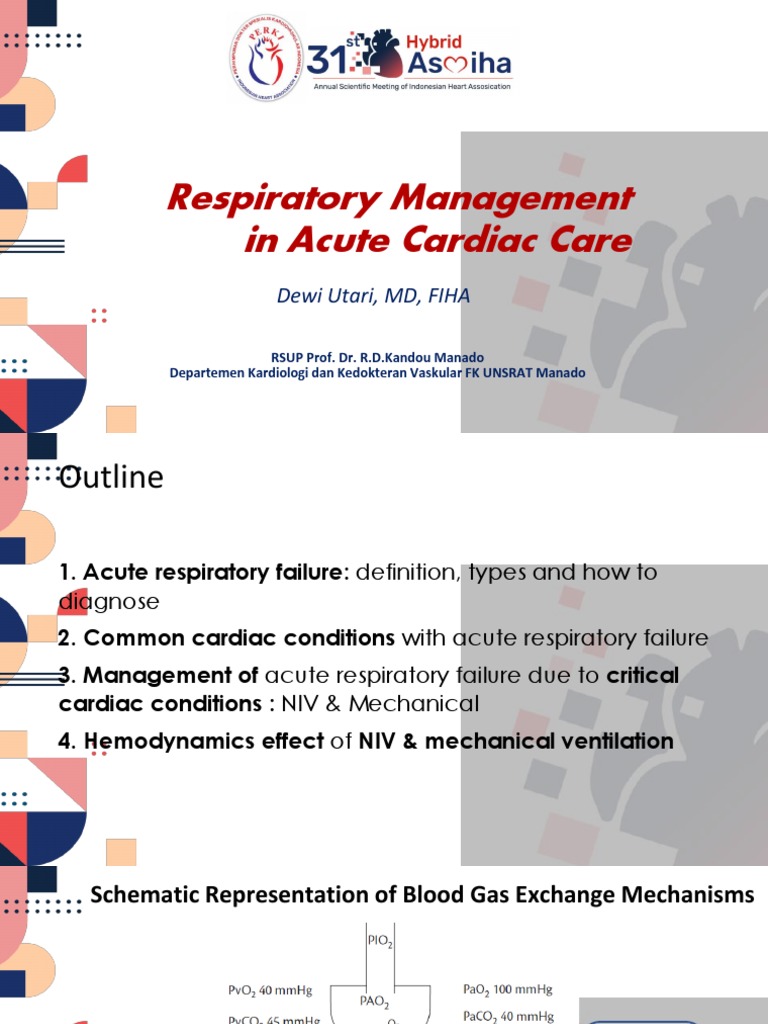 Respiratory Management in Acute Cardiac Care | PDF