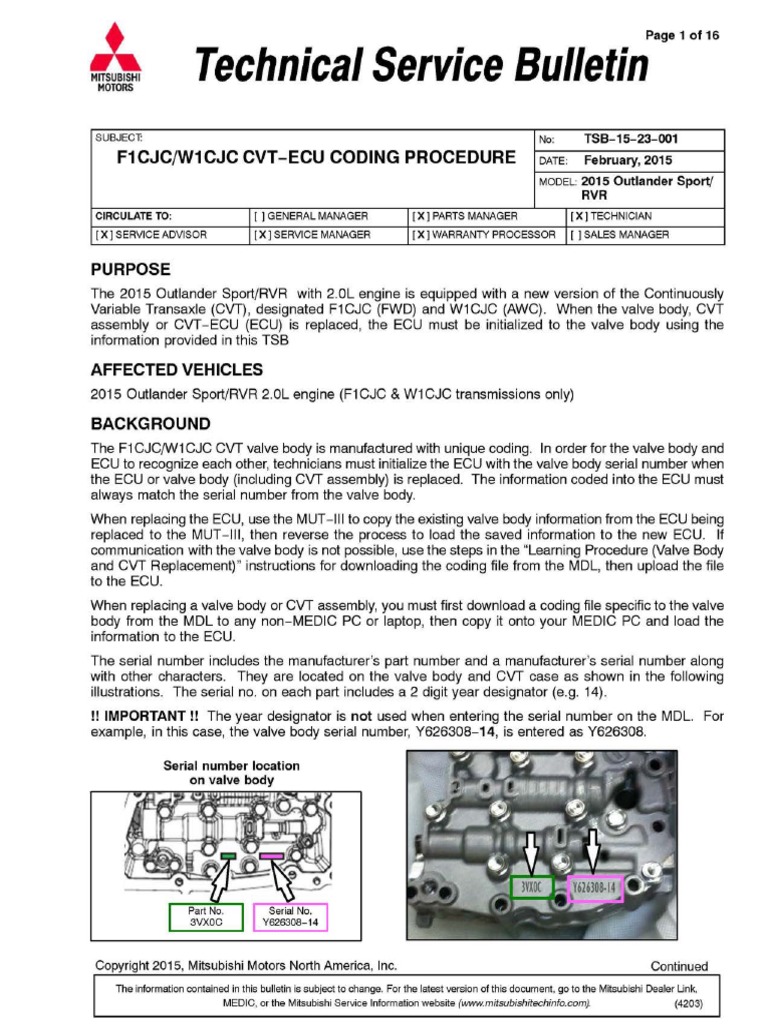 Technical Service Bulletin: I (I (I (I (I ( | PDF