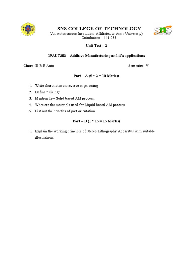 Sns College of Technology | PDF