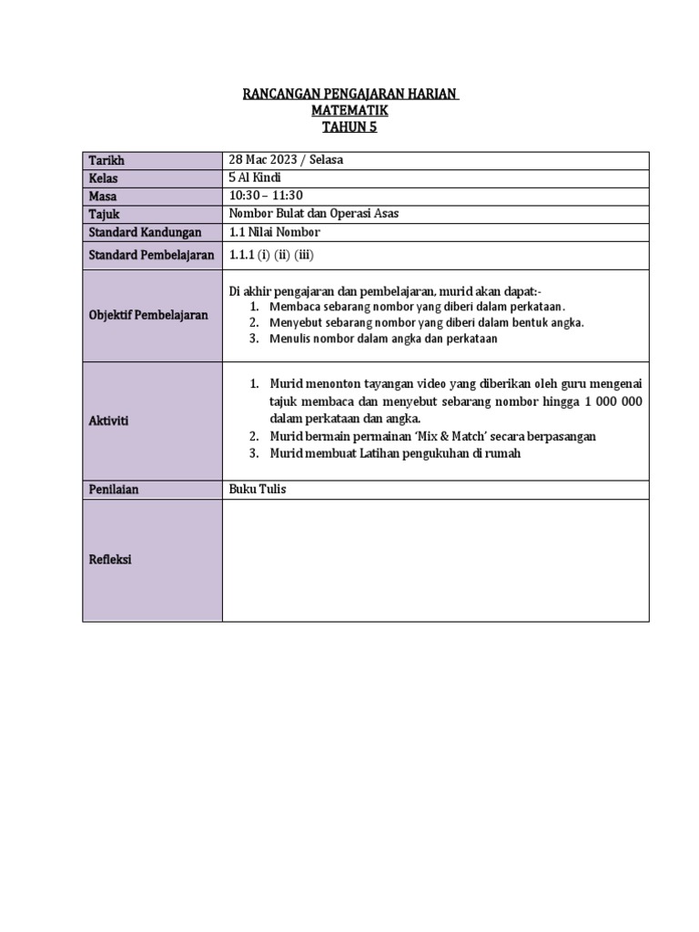 RPH MT T5 2023 | PDF