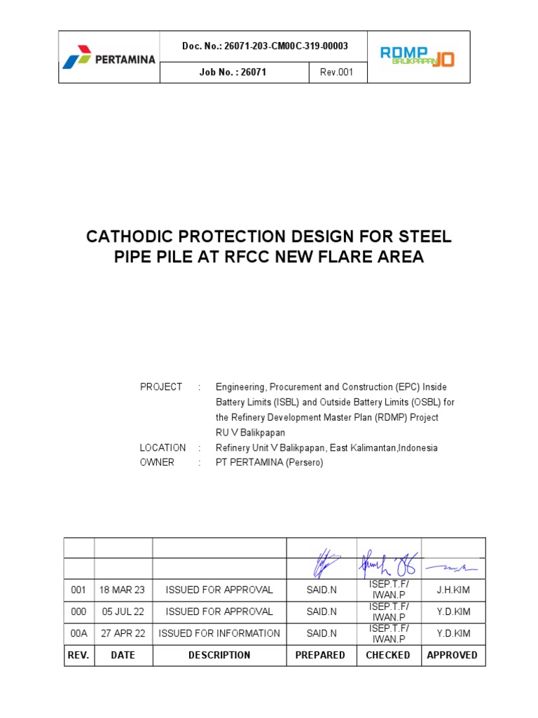 26071-203-CM00C-319-00003 - 001 Cathodic Protection Design For Steel ...