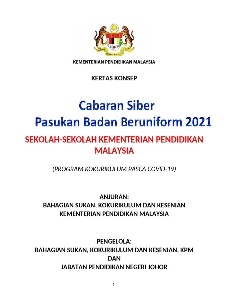 Kertas Konsep Program Cabaran Cyber PBB 2021 | PDF
