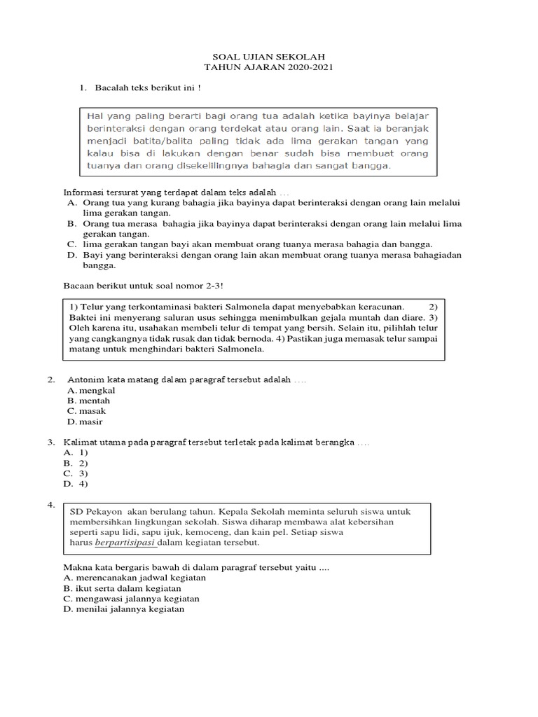 Latihan Bindo 290323 | PDF