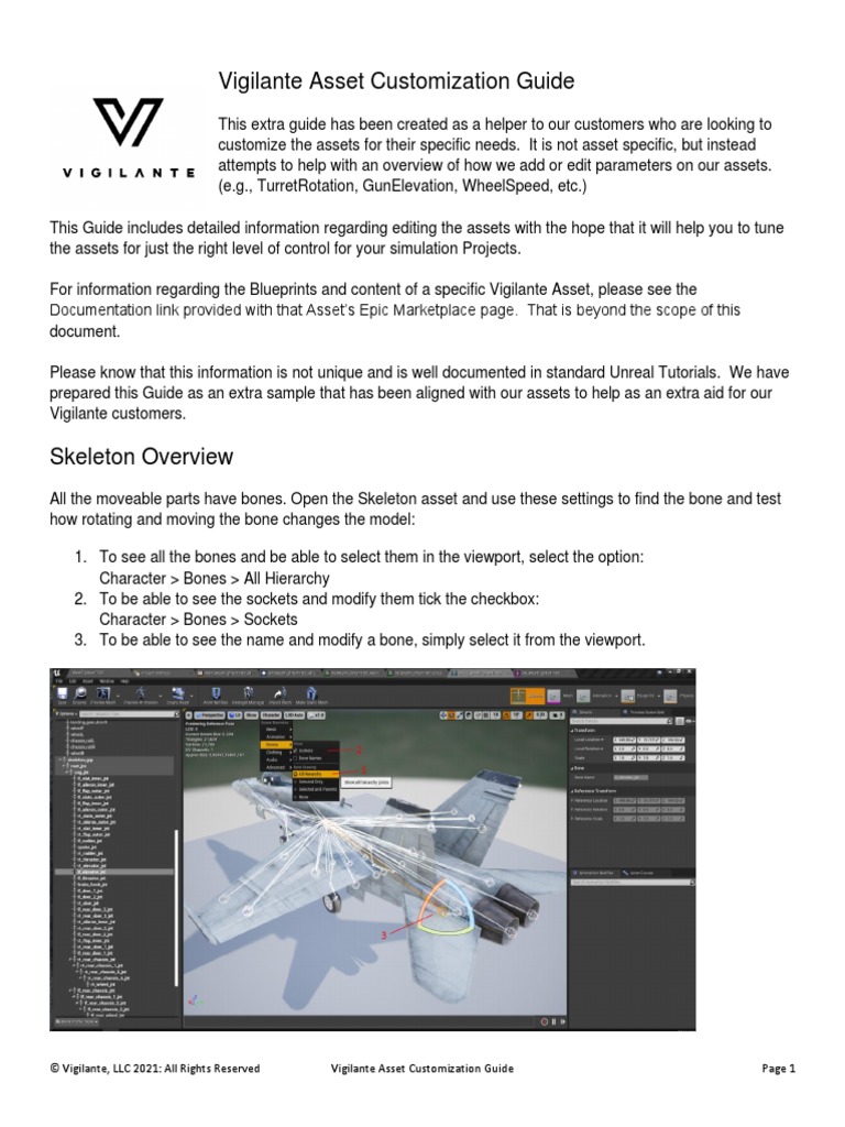Vigilante AssetCustomizationGuide v1.2 | PDF | Parameter (Computer Programming) | Texture Mapping