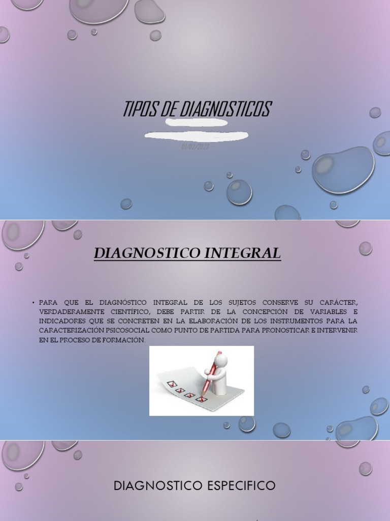 Tipos de DIAGNOSTICOS | PDF