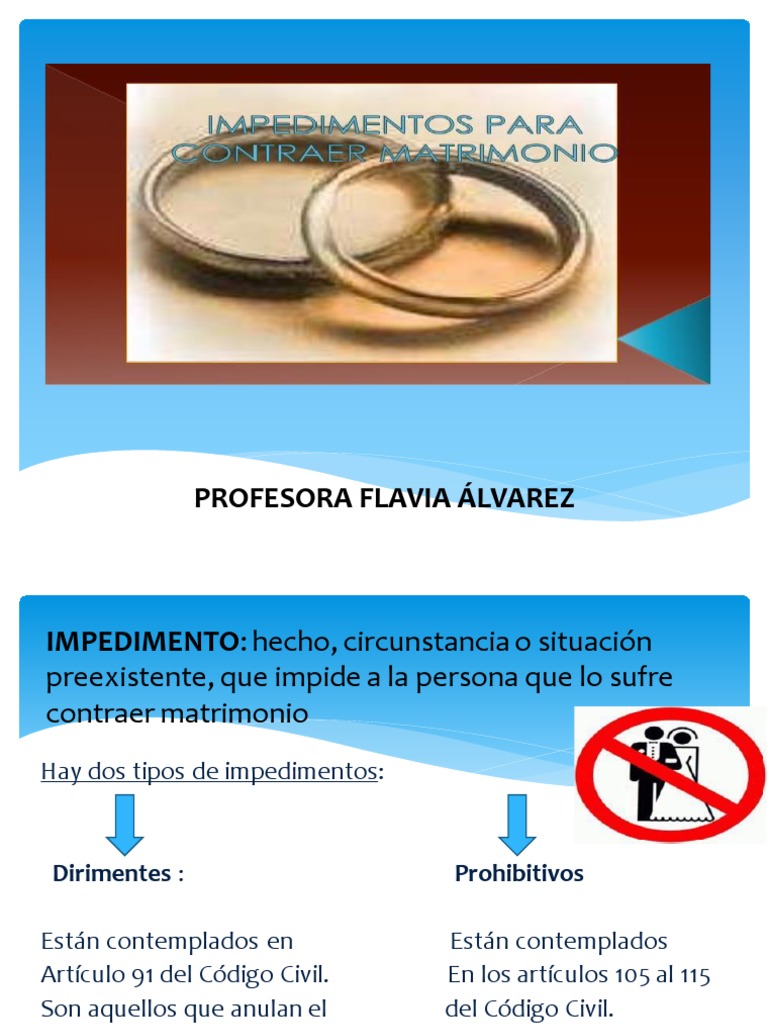 Impedimentos para El Matrimonio | PDF | Divorcio | Guardián legal