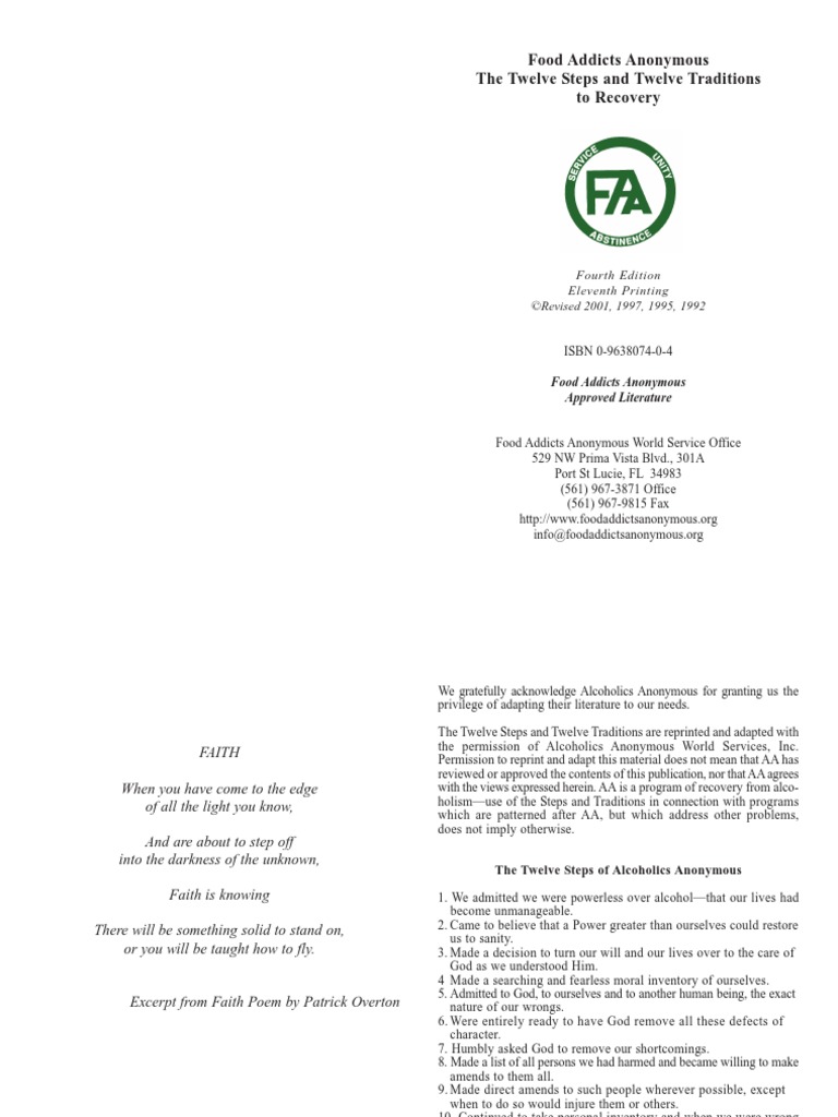 Virtual FAA Step Book | PDF | Twelve Step Program | Alcoholics Anonymous