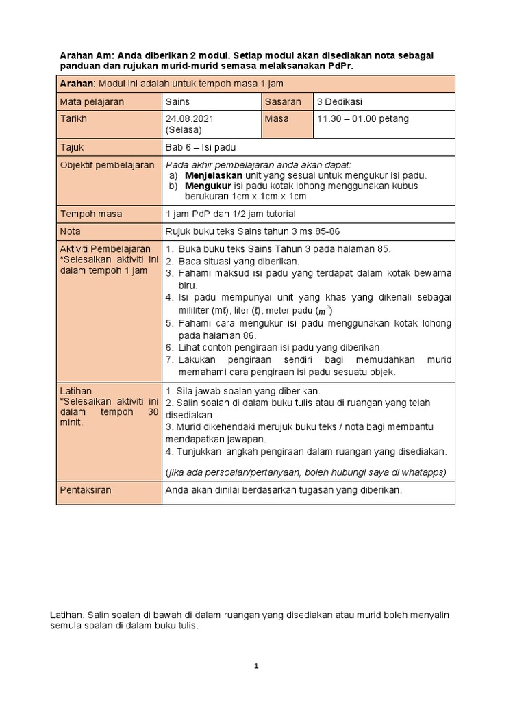 Sains Tahun 3 Modul 23-27 | PDF
