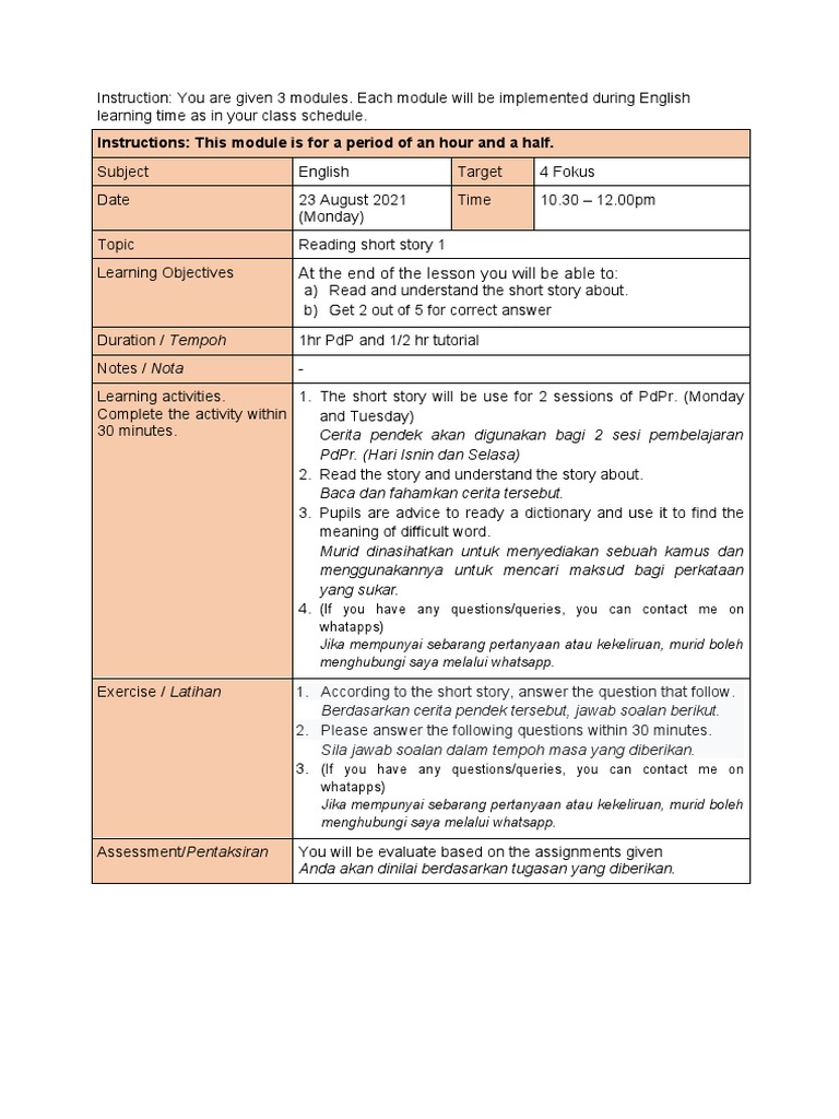 Bi Tahun 4 Modul 23-27 | PDF | Syntax | Languages