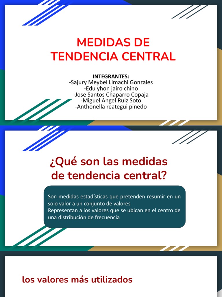 Medidas de Tendencia Central | PDF | Mediana | Media