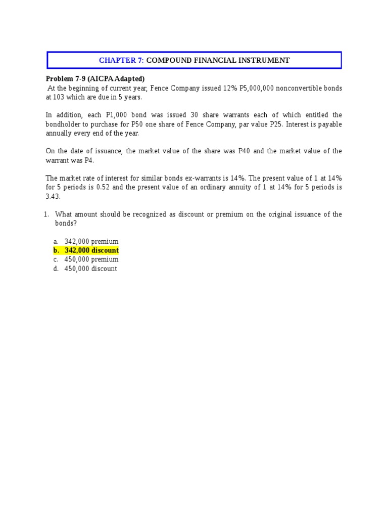 Sia 3.compound Financial Instrument | Download Free PDF | Bonds ...